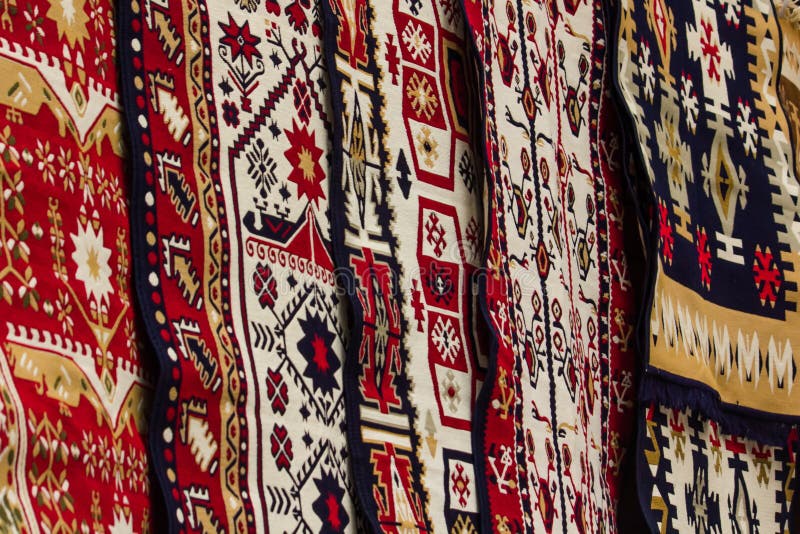 Romanian Traditional Carpets Stock Photo - Image of techniques, designs ...