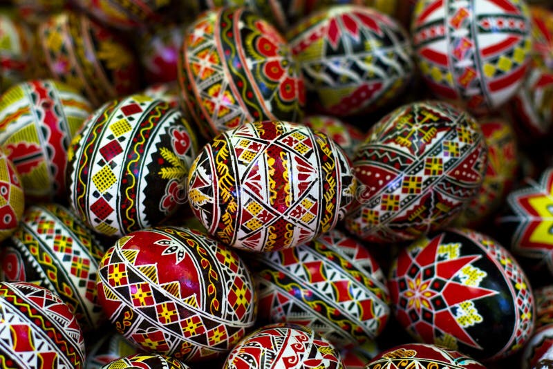 Romanian Traditional Easter Eggs Stock Image - Image of multicolored ...