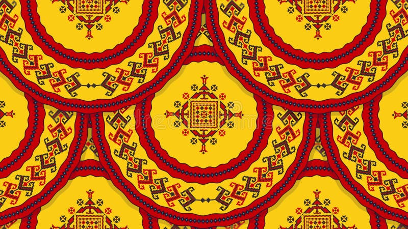 Romanian Traditional Embroidery Loop Pattern Stock Footage - Video of ...