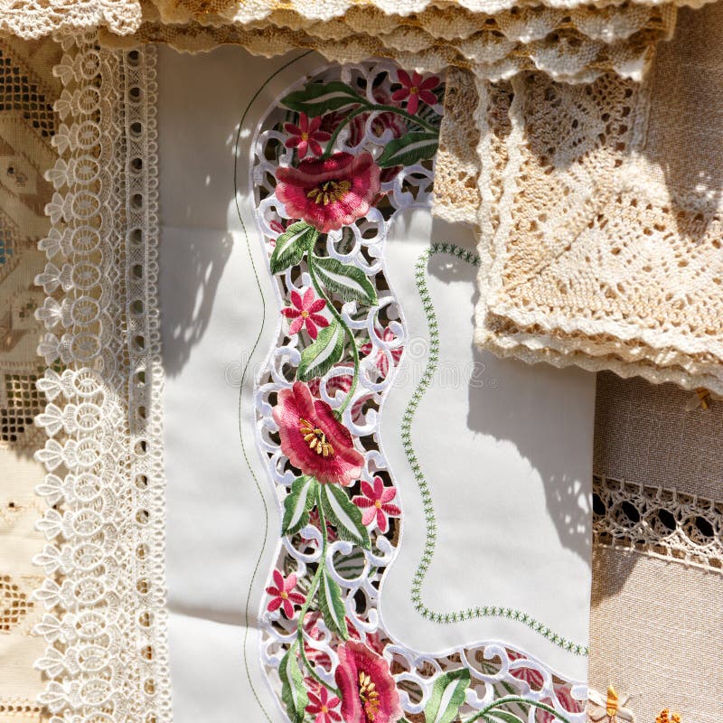 Romanian Traditional Fabric Stock Photo - Image of decoration ...