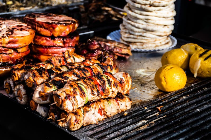 Romanian traditional food stock image. Image of barbecue - 282638727
