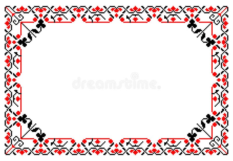 Romanian Traditional Frame - Cdr Format Stock Vector - Illustration of ...
