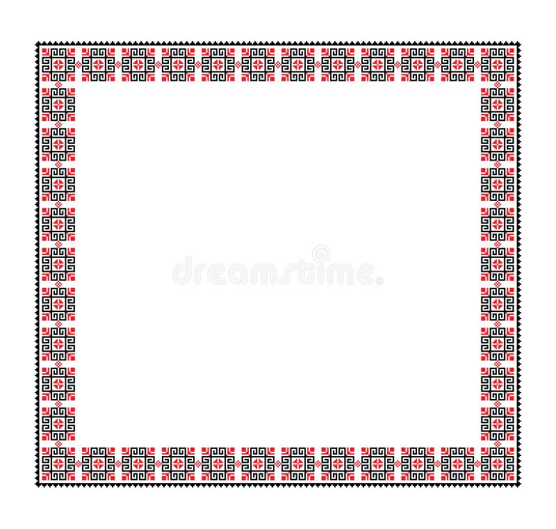 Romanian Traditional Frame - Cdr Format Stock Vector - Illustration of ...