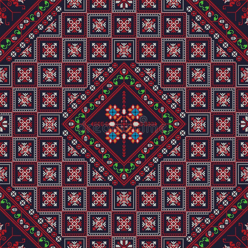 Romanian Traditional Pattern Stock Vector - Illustration of carpet ...
