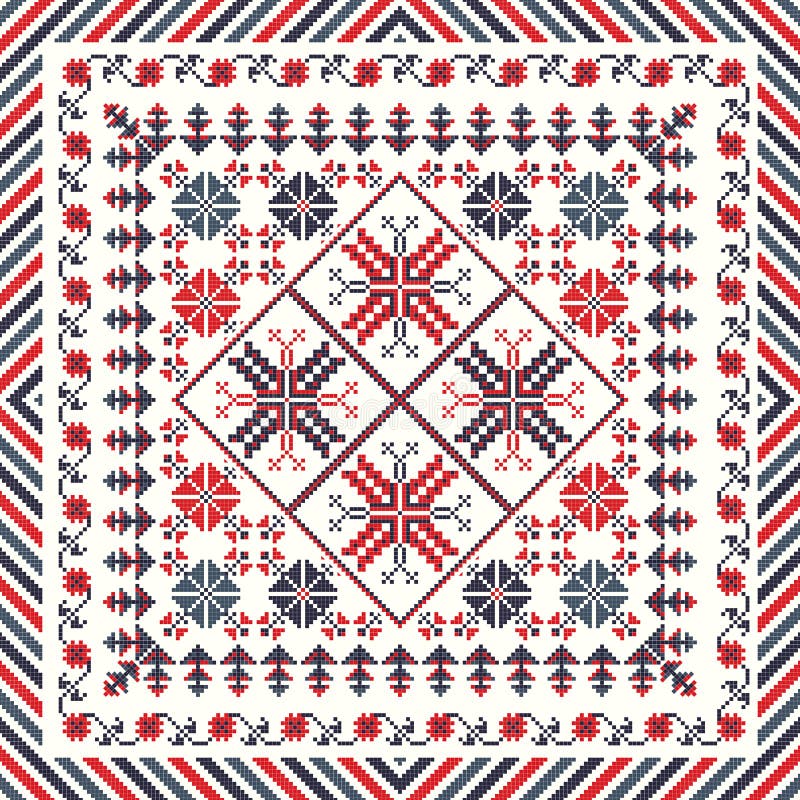 Romanian Traditional Pattern 116 Stock Vector - Illustration of folk ...