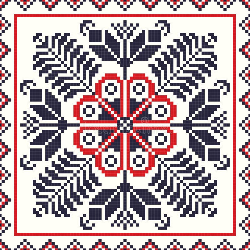 Romanian Traditional Pattern 87 Stock Vector - Illustration of detail ...