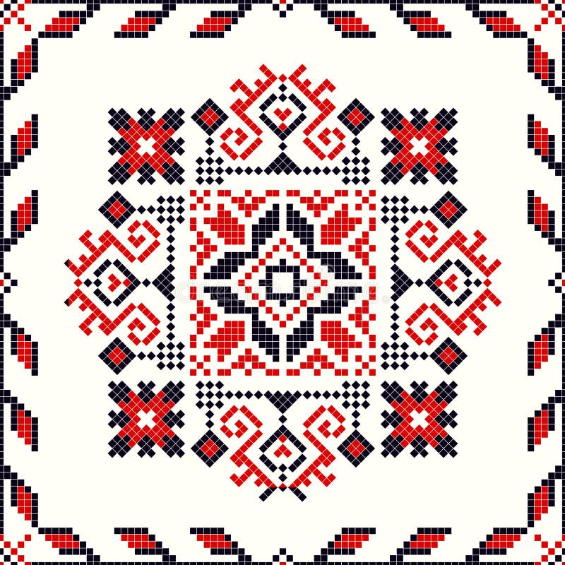 Romanian Traditional Pattern 116 Stock Vector - Illustration of folk ...