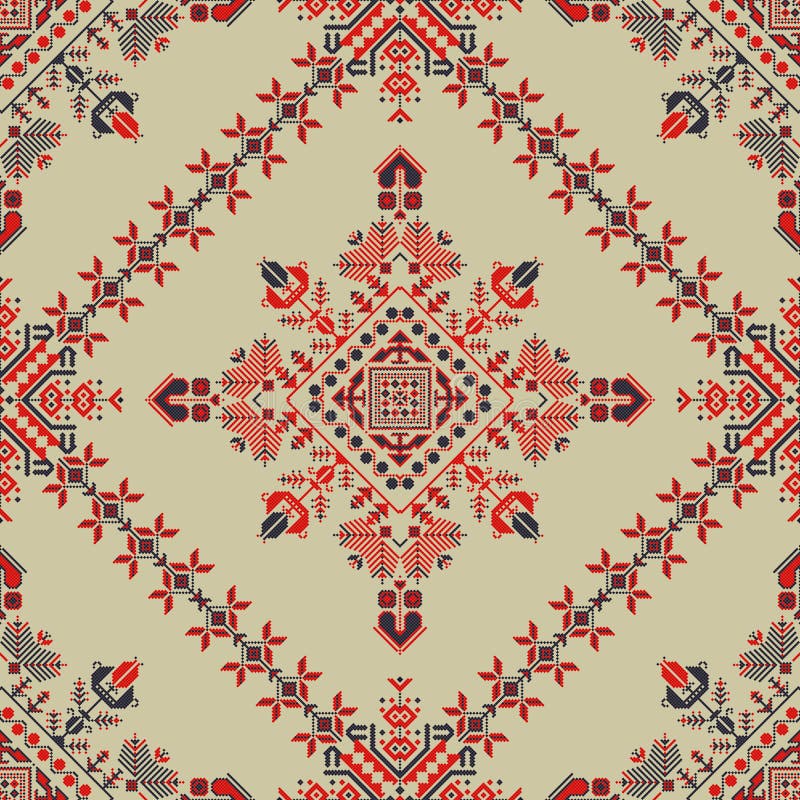 Romanian Traditional Pattern 126 Stock Vector - Illustration of decor ...