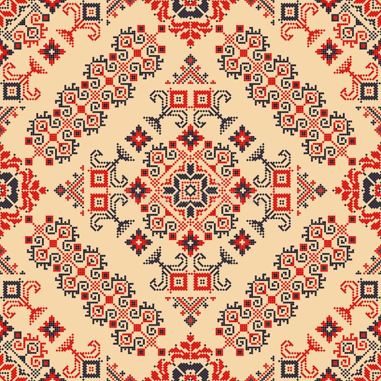 Romanian Traditional Pattern Stock Vector - Illustration of decorative ...