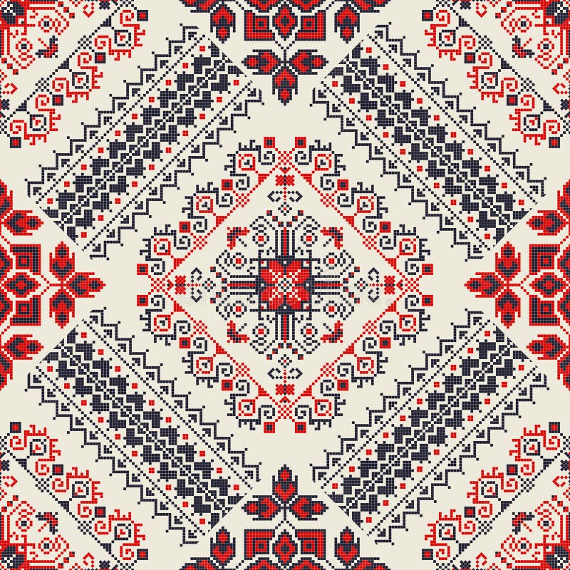 Romanian Traditional Pattern Stock Vector - Illustration of european ...