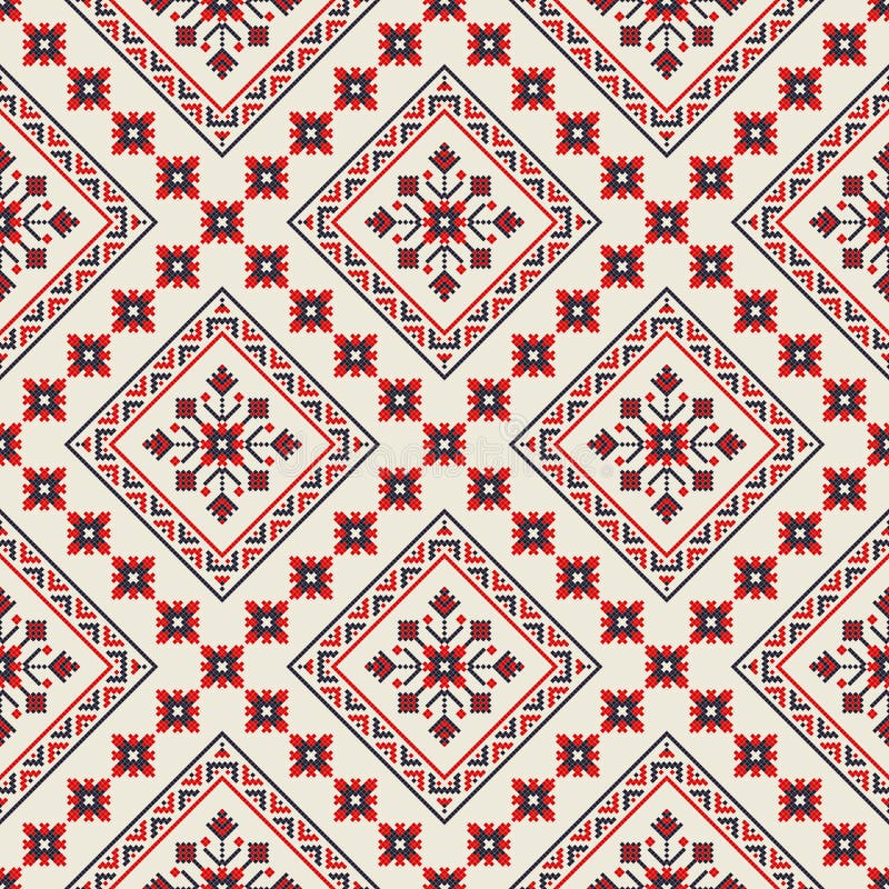 Romanian Traditional Pattern Stock Vector - Illustration of fabric ...