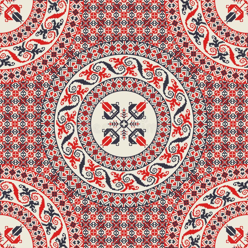 Romanian Traditional Pattern Stock Vector - Illustration of cross ...