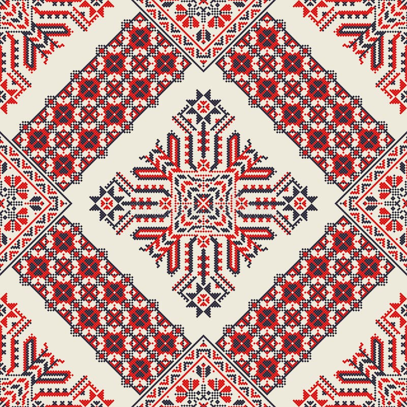 Romanian Traditional Pattern Stock Vector - Illustration of geometric ...