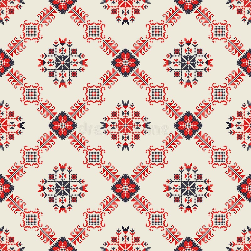 Romanian Traditional Pattern Stock Vector - Illustration of geometric ...
