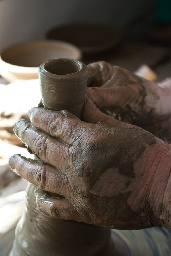 Romanian Traditional Pottery Making Stock Image - Image of nicolescu ...