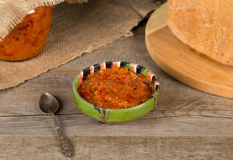 Romanian Traditional Recipe of Zacusca Stock Photo - Image of meal ...