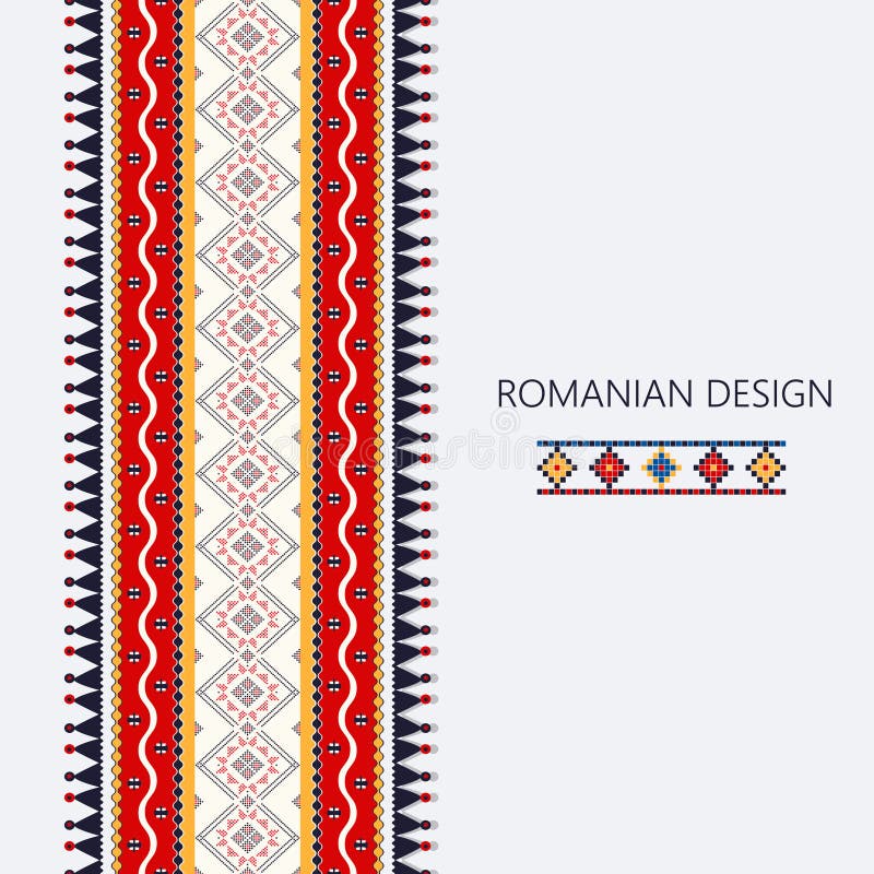 Border With Romanian Traditional Theme Stock Illustration ...