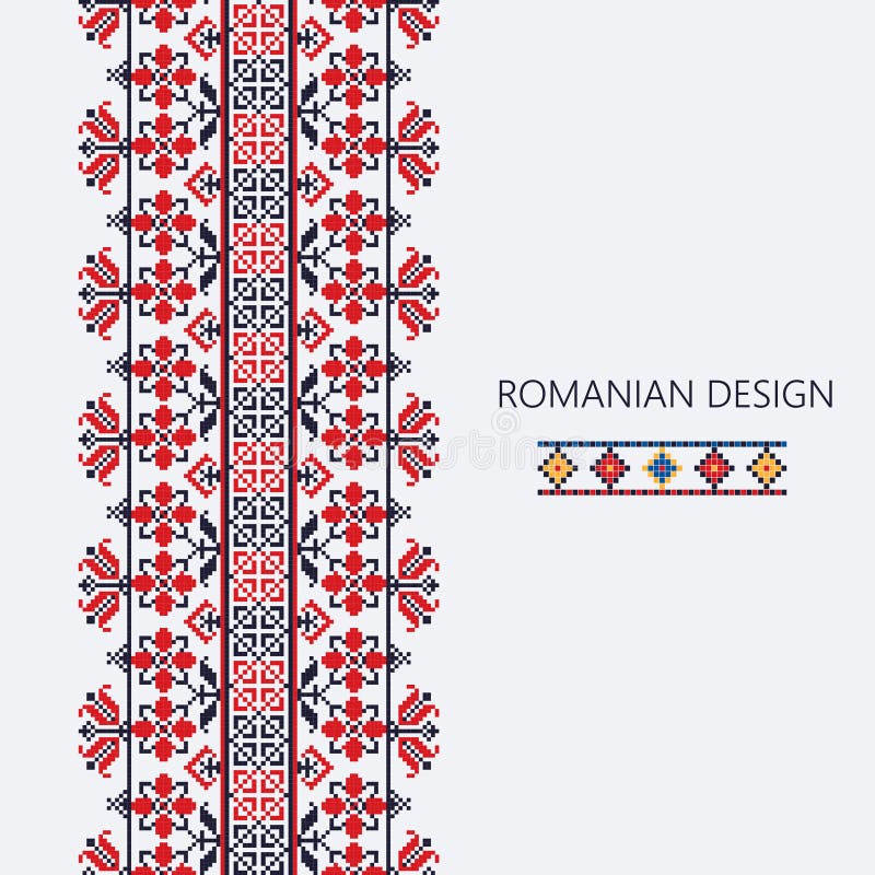 Border with Romanian Traditional Theme Stock Illustration ...