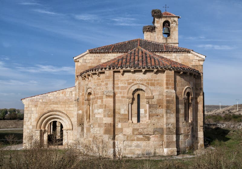 An romanic church in Spain stock image. Image of tejado - 86600829