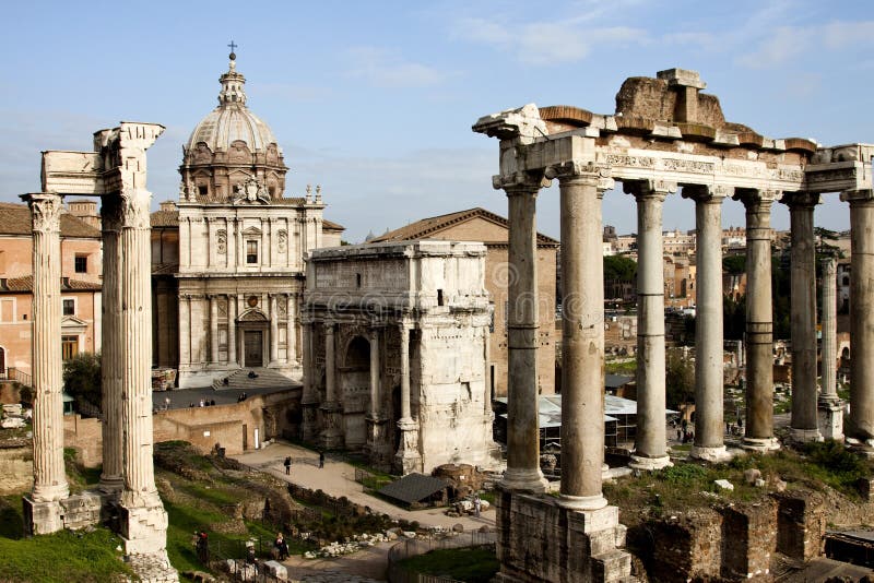 Foro Romano immagine stock. Immagine di vecchio, turista - 12043759