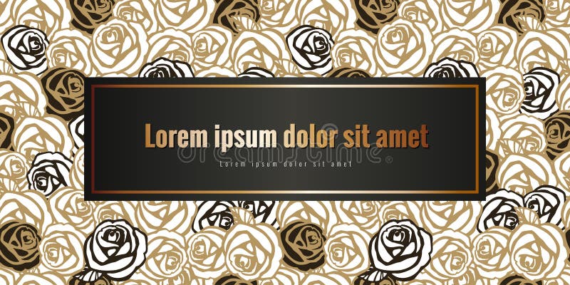 Romantic Abstract Abstract Vintage Card Silver and Brown with Rose with ...