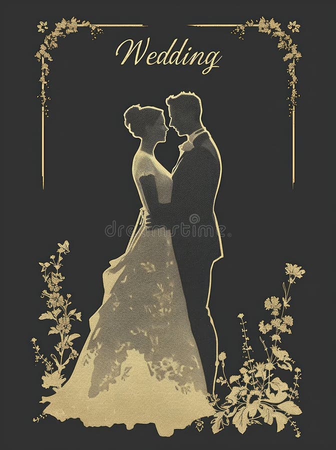 Romantic Allure: Captivating Wedding Invitation Card Adorned with Text ...