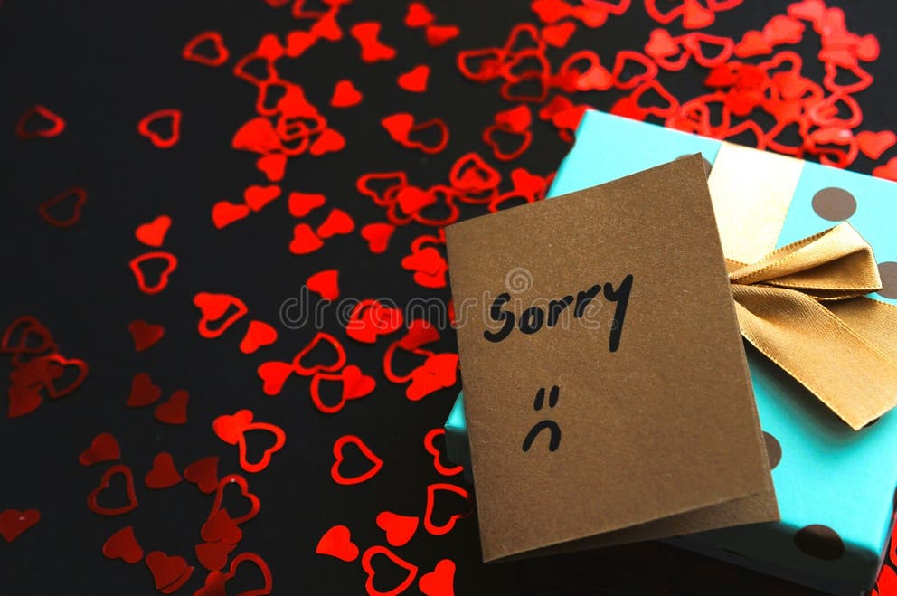 Romantic Apologize Card Design Stock Illustration - Illustration of ...