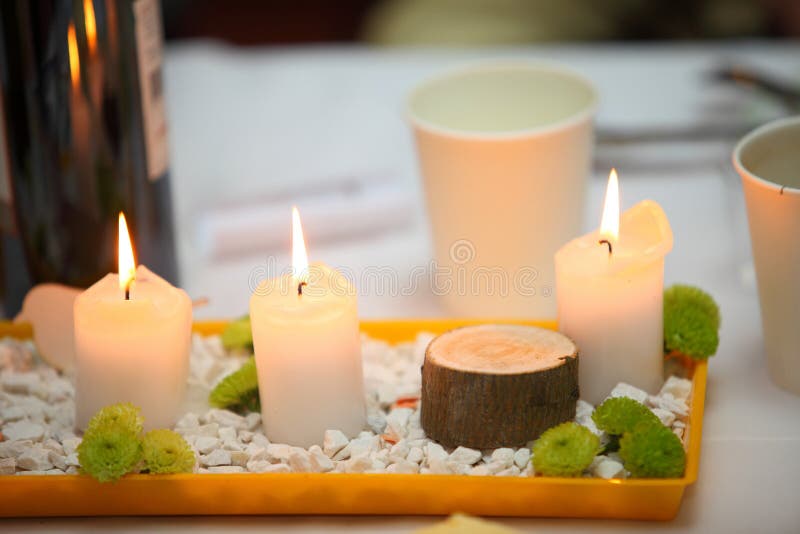 Romantic Atmosphere with Candle Stock Image - Image of holiday ...