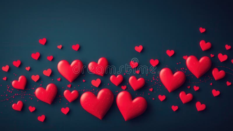 Romantic Background with Hearts. Stock Image - Image of couple, emotion ...