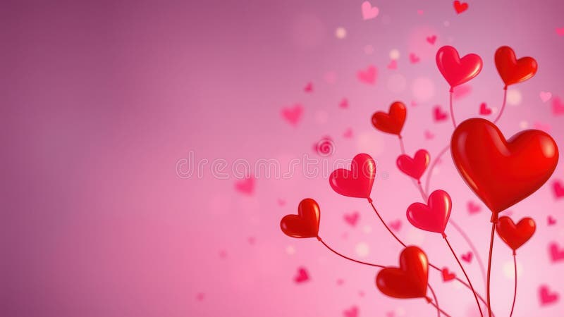 Romantic Background with Hearts. Stock Photo - Image of sweet, human ...
