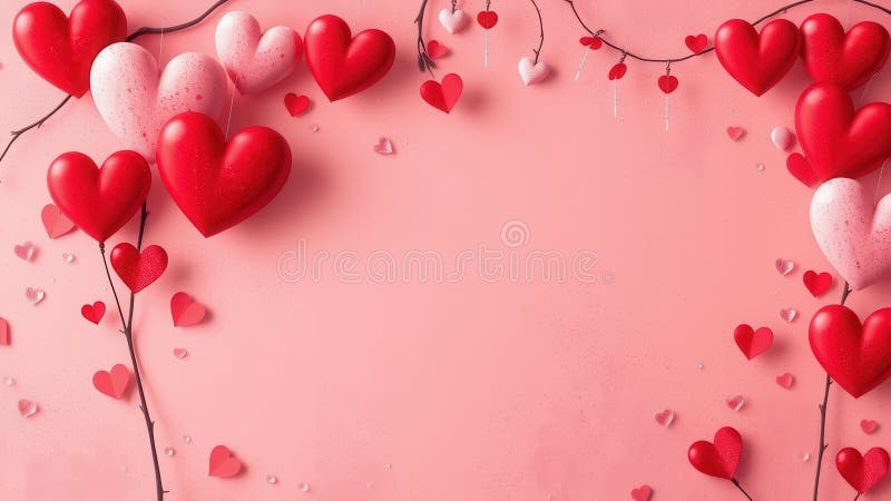 Romantic Background with Hearts. Stock Image - Image of intimacy ...