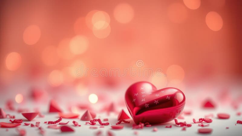 Romantic Background with Hearts. Stock Photo - Image of whimsical ...