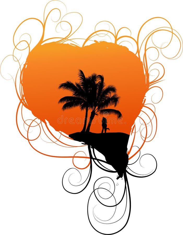 Heart Shape Palm Tree Stock Illustrations – 481 Heart Shape Palm Tree ...