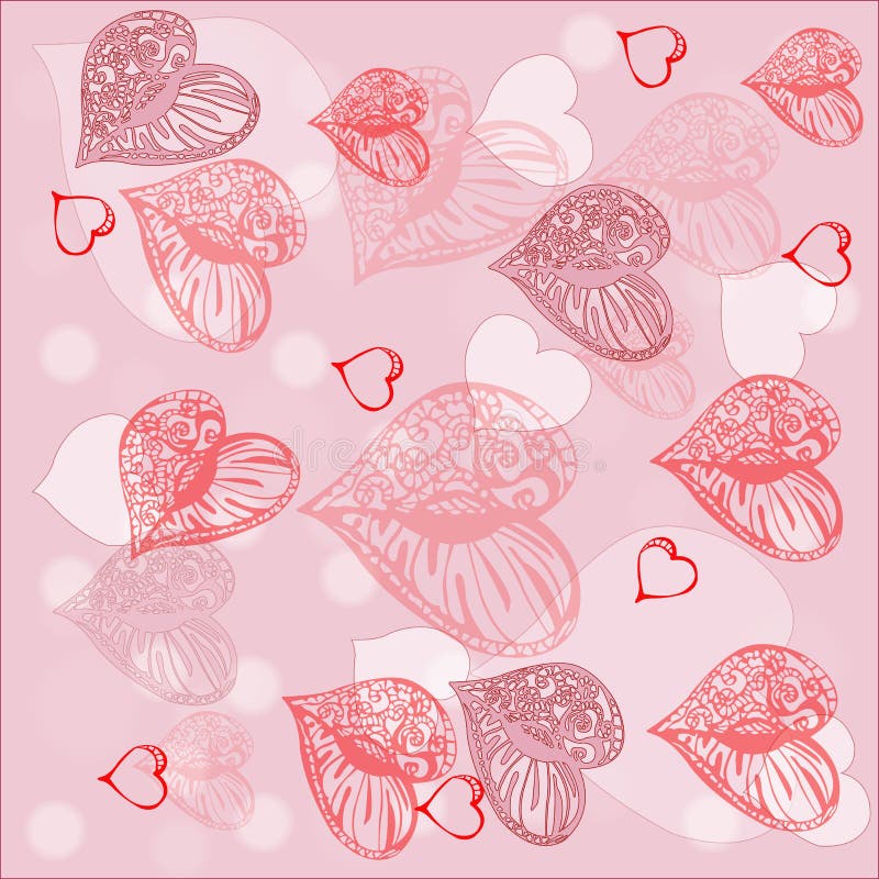 Romantic Background - Vector Stock Vector - Illustration of hearts ...