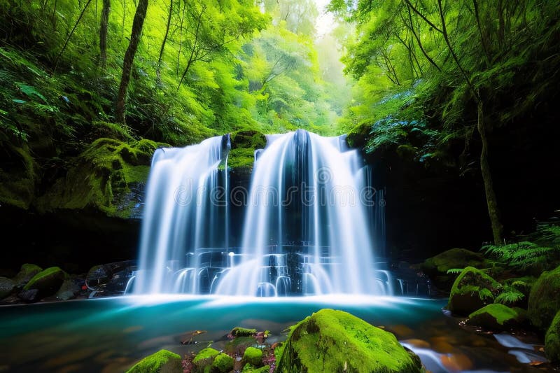 Romantic Waterfall Stock Illustrations – 690 Romantic Waterfall Stock ...