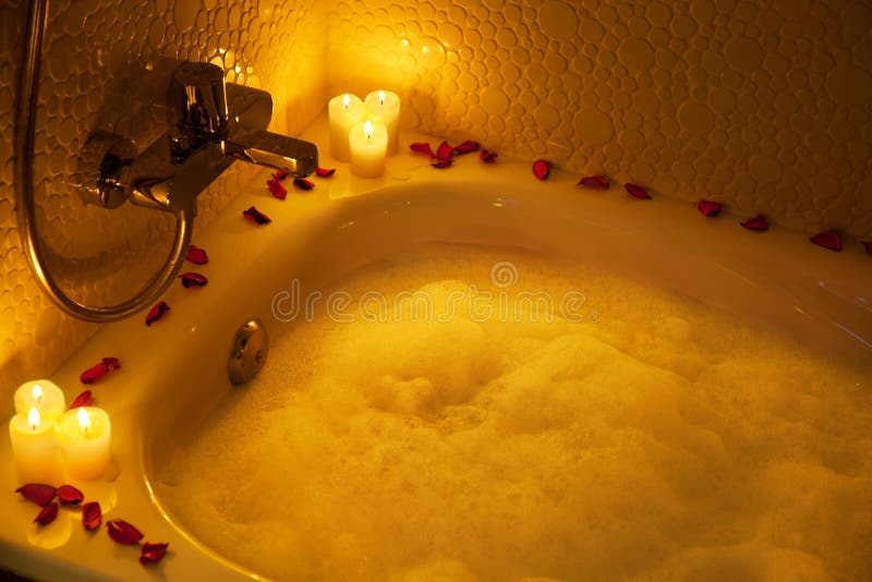 Candlelight Bath stock photo. Image of sexual, candle - 1946122