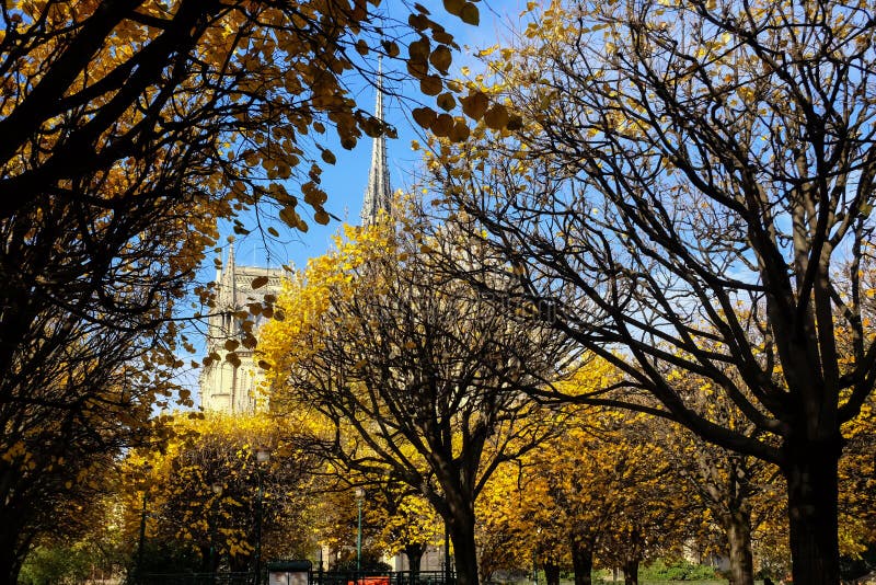 Romantic and Beautiful Autumn Scenery of Paris. Stock Image - Image of ...