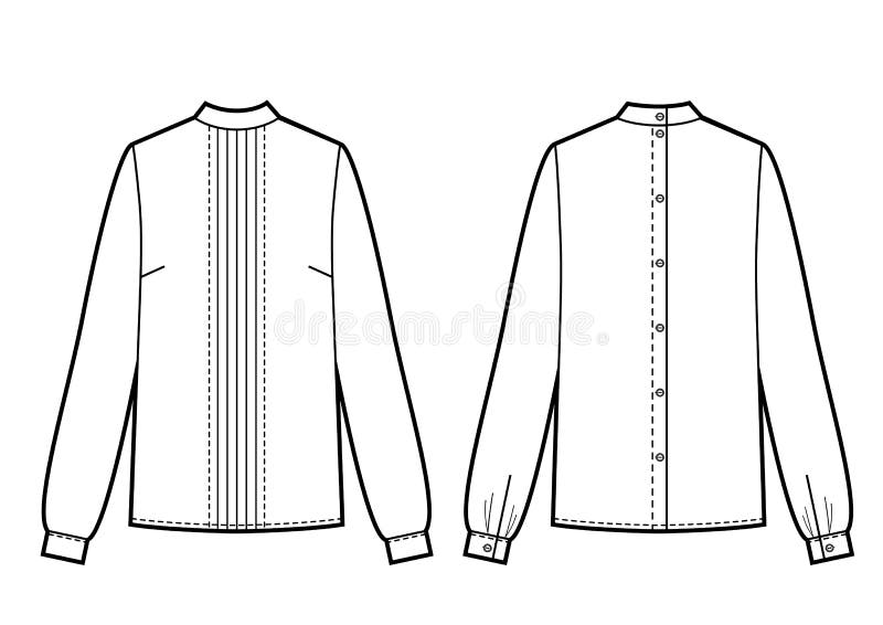 Romantic Blouse for Lady. Vector Illustration Stock Illustration ...