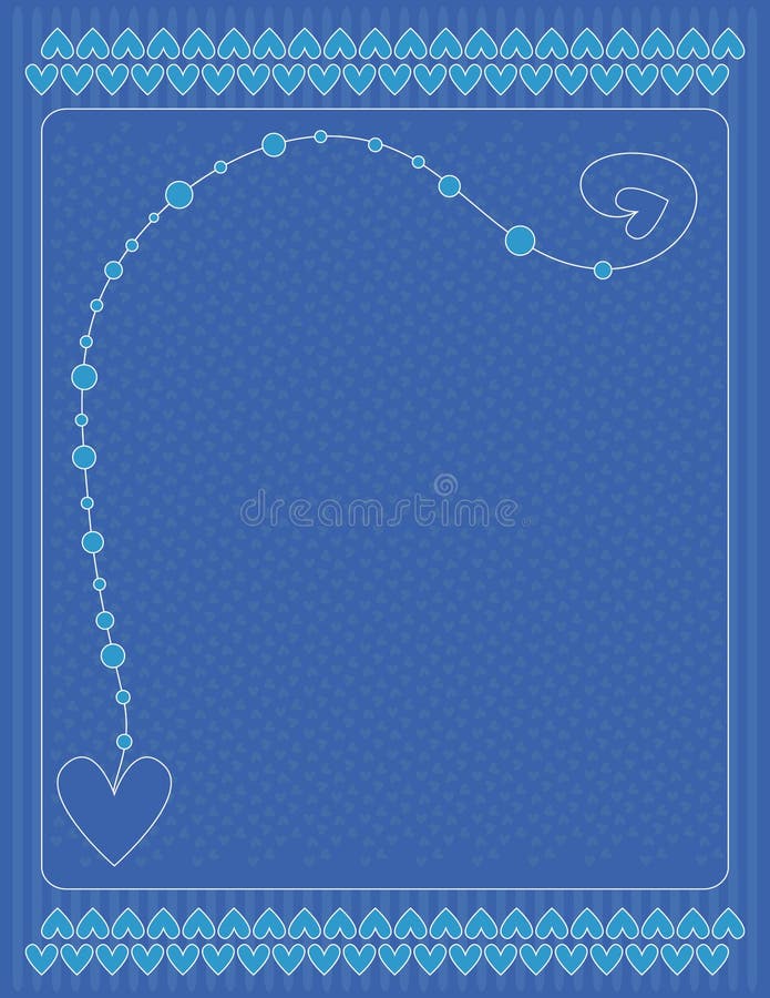 Romantic Blue and White Heart Background Stock Vector - Illustration of ...