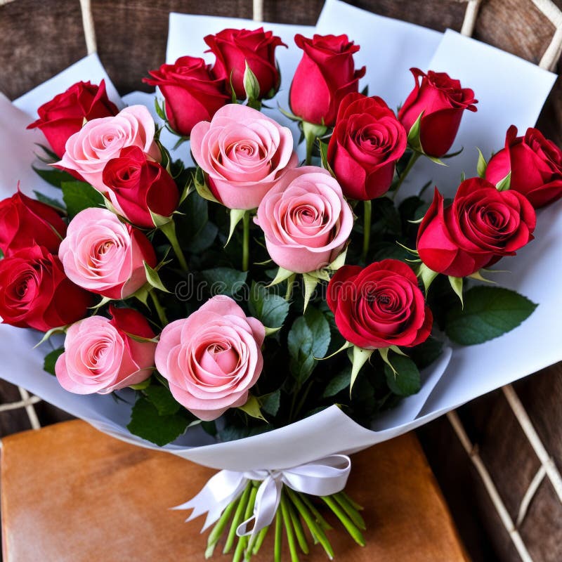 Flowers of Red Roses for a Romantic Occasion Stock Illustration ...