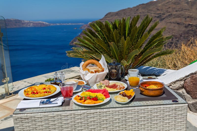 Romantic Breakfast for two stock image. Image of locations - 98741395