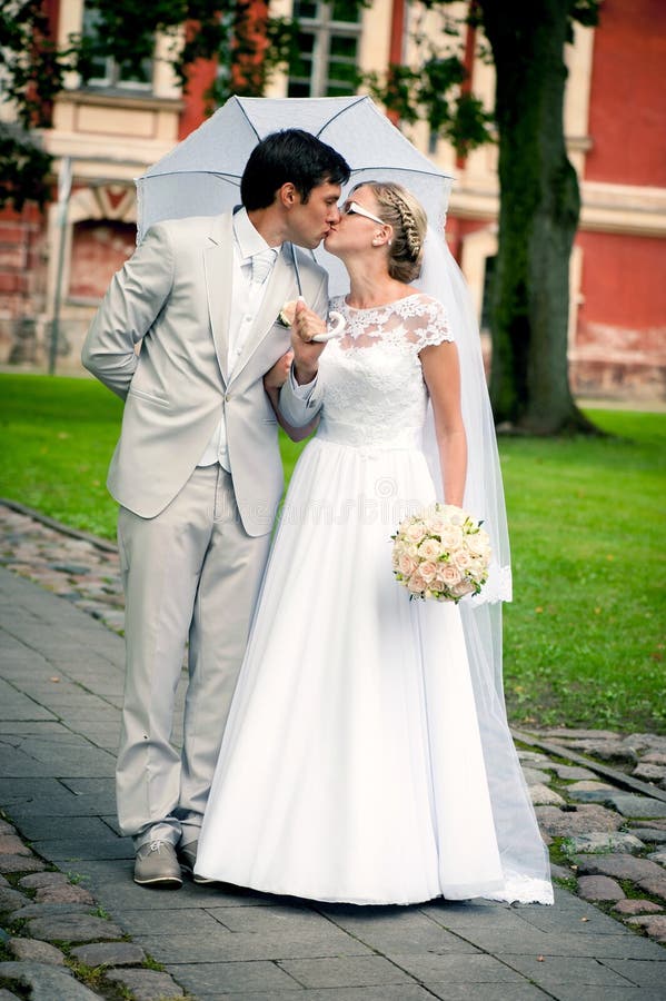 Romantic Bride and groom stock image. Image of wedding - 44760815