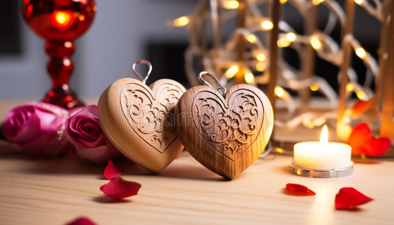 Romantic Candlelight Illuminates the Table of Love Generated by AI ...