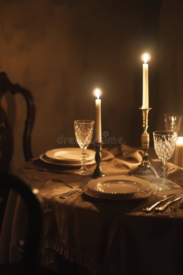 Elegant Table Decor Crystal Glassware Soft Lighting Special Occasions ...