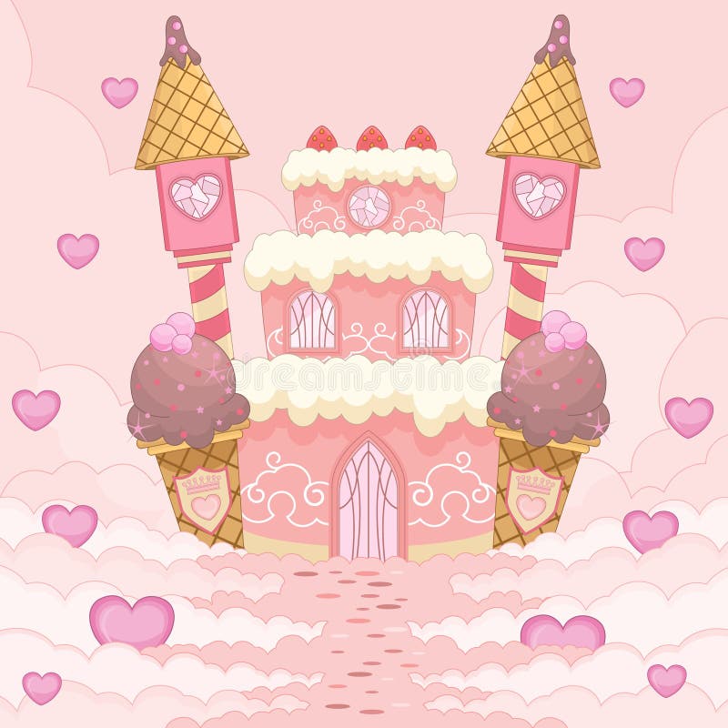 Romantic Candy Castle stock vector. Illustration of fantasy - 45515368