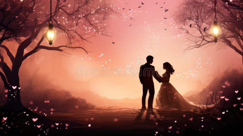 Romantic Card Background, Abstract Illustration Stock Illustration ...