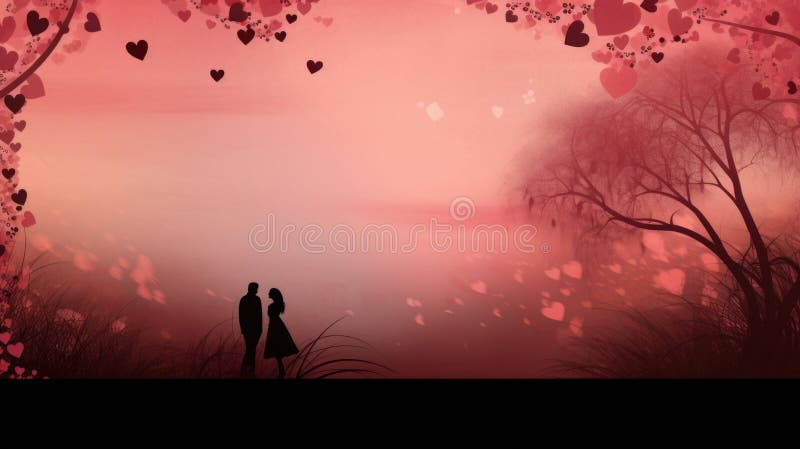 Romantic Card Background, Abstract Illustration Stock Illustration ...