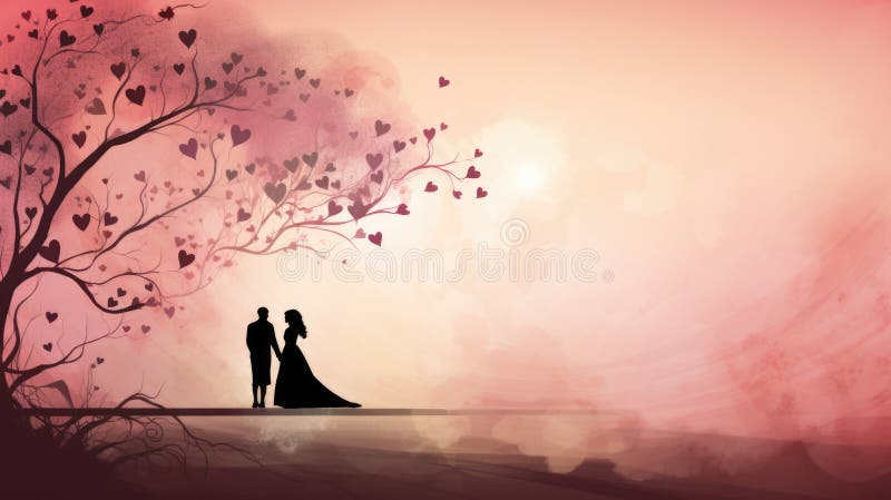 Romantic Card Background, Abstract Illustration Stock Illustration ...