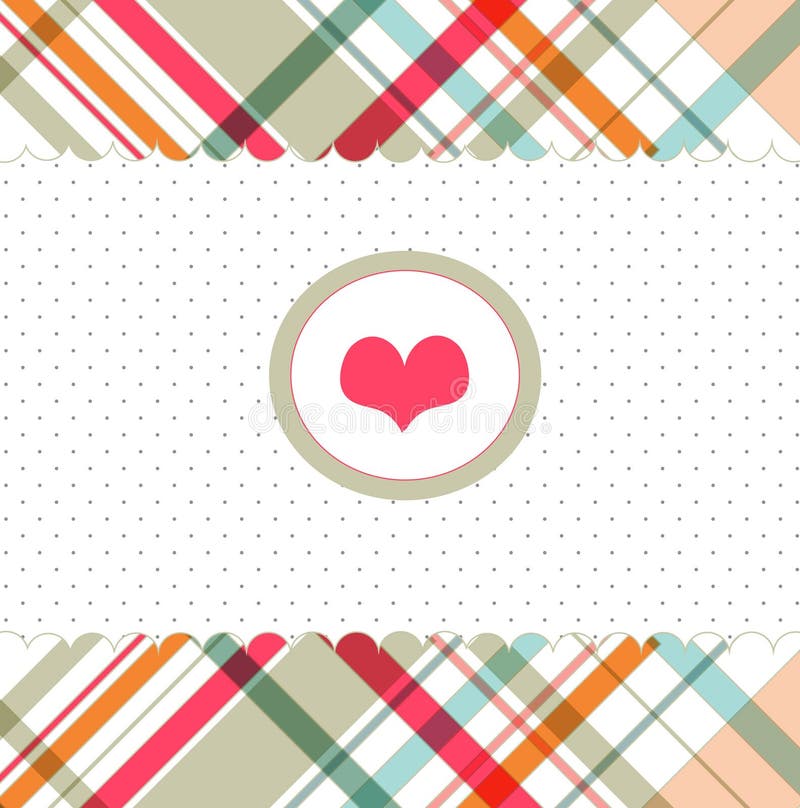 Romantic card with heart stock vector. Illustration of cute - 18095031
