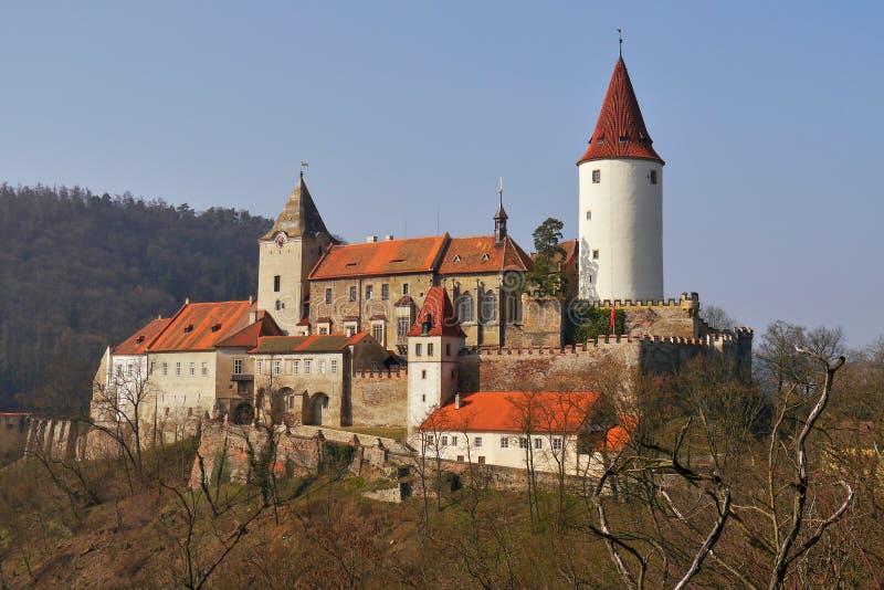 Romantic castle with tower stock image. Image of history - 108131159